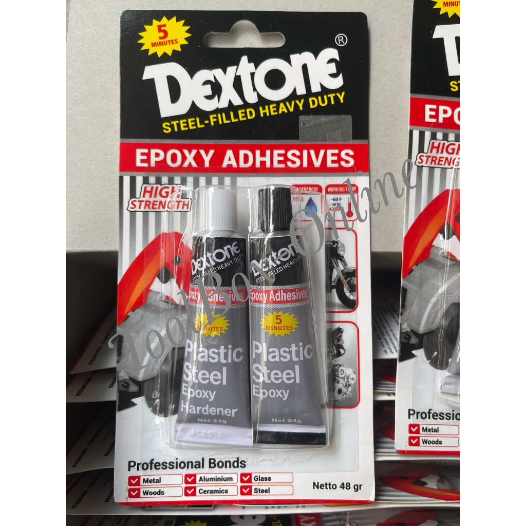 Jual (1 pcs) Lem Besi Dextone 5 Menit 48 Gr Epoxy Adhesive Lem Campur ...