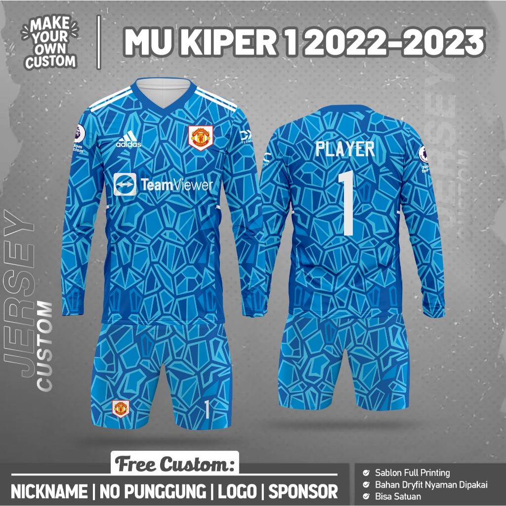 Jual JERSEY KIPER PREMIUM MU 1 2022-2023 (free custom nama dan nomor ...