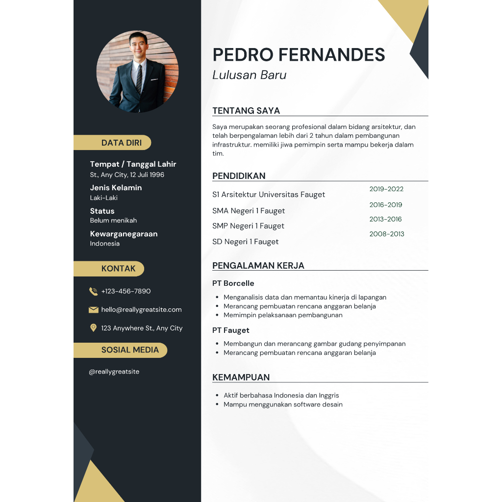 Jual CV ATS Friendly | Jasa Pembuatan CV ATS Friendly | Jasa Desain CV ATS | surat lamaran kerja ...