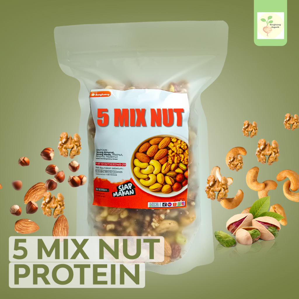 Jual MIX NUT PROTEIN 500gr - Kacang Almond, Mede, Walnut, Pistachio ...