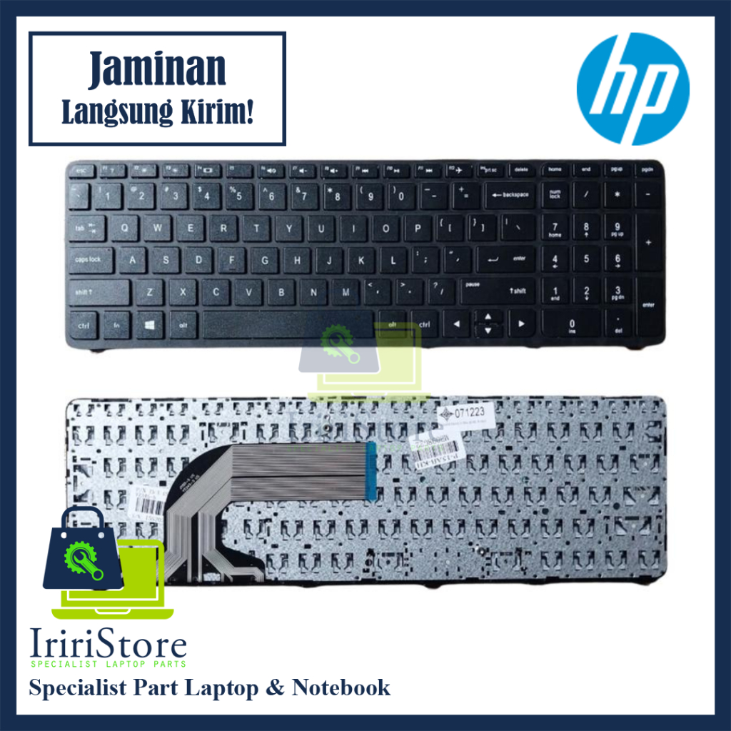 Jual Keyboard Laptop HP 15-D 15H 15-N 15R 15-R 15A Frame Hitam | Shopee ...
