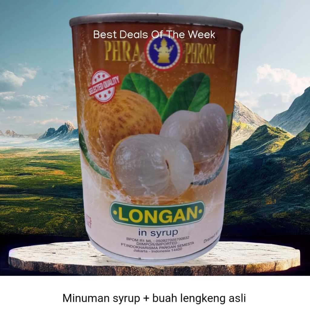 Jual LONGAN IN SYRUP PHRA PHROM 565 GRAM/MINUMAN BUAH KALENG/MINUMAN ...