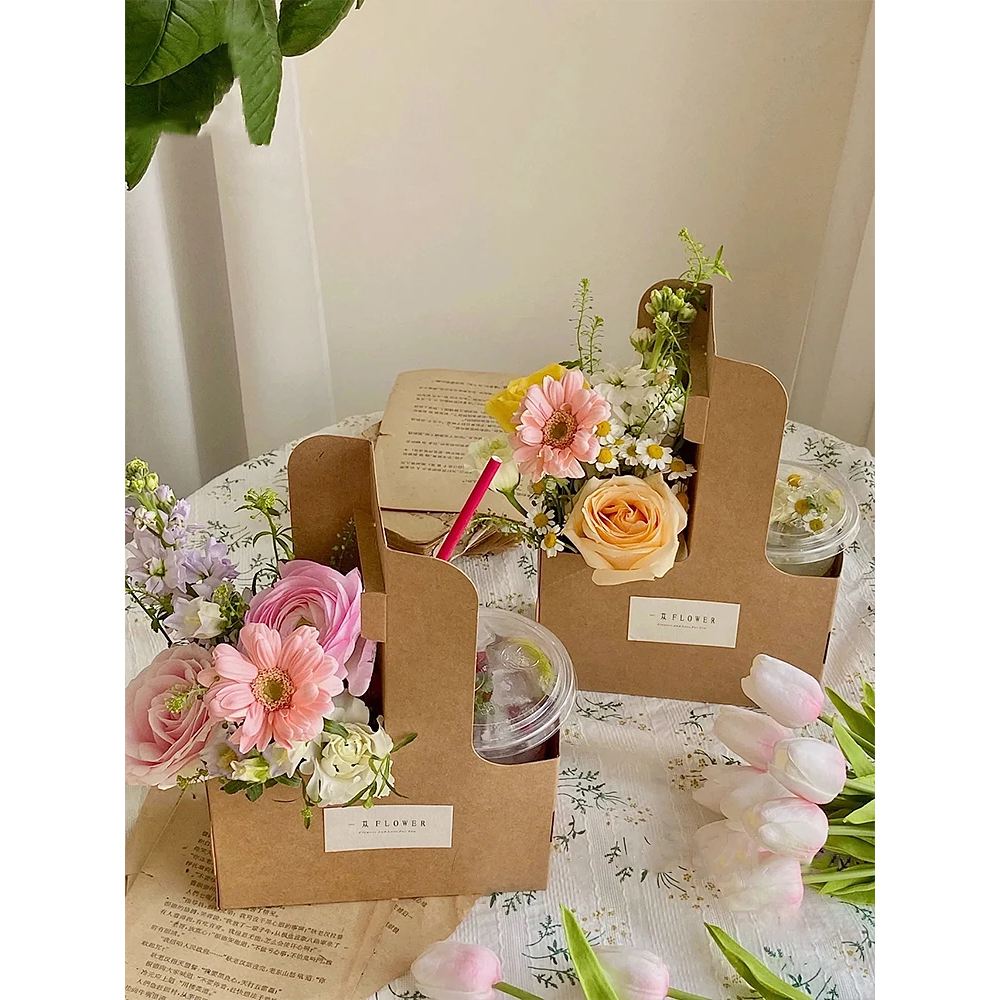 Jual coffee florist bag kotak bunga flower box kopi papper bag bunga tenteng gift coffee handy ...
