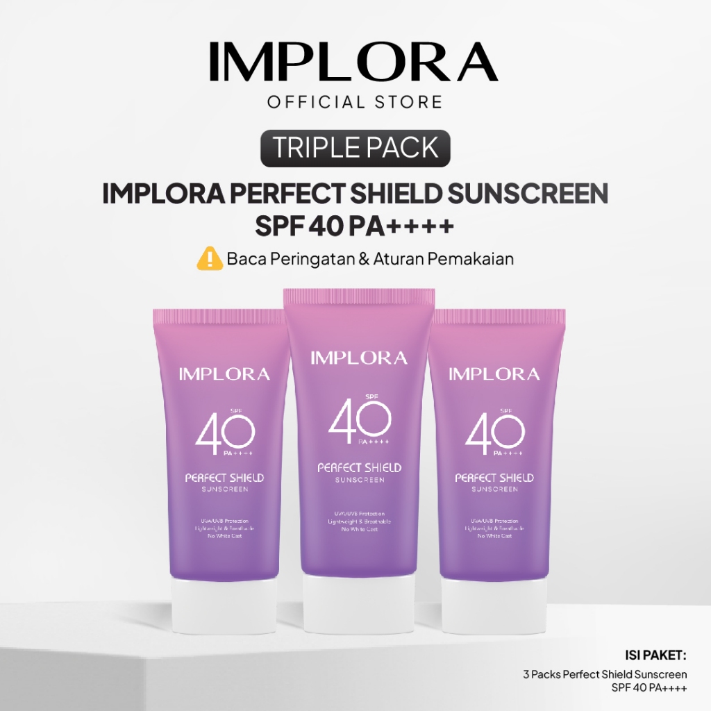 Jual [TRIPLE PACK] Implora Perfect Shield Sunscreen | Shopee Indonesia