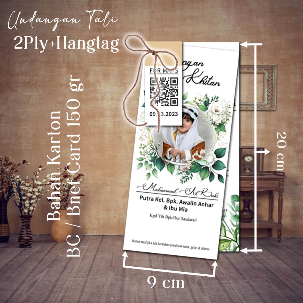 Jual Undangan Sunat 2Ply + Hangtag Murah dan Termurah Undangan Sunatan ...