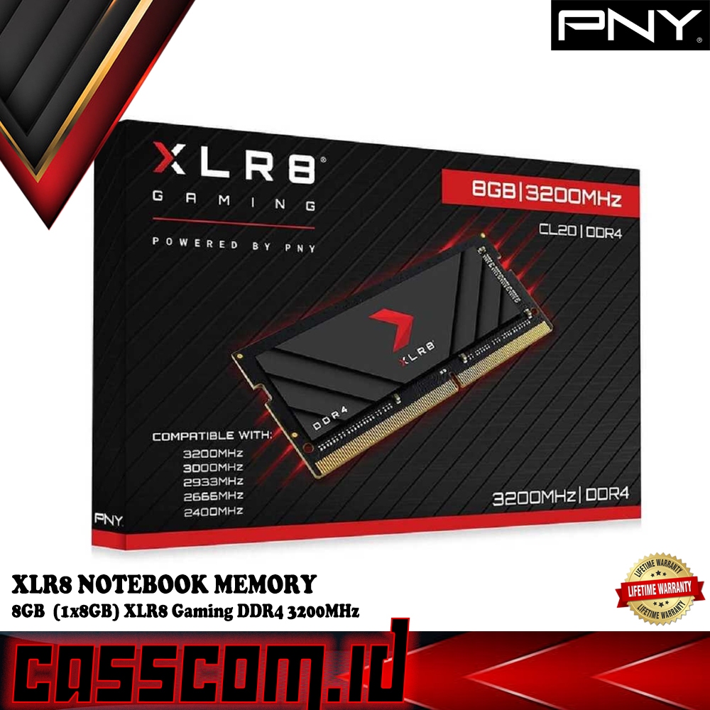Jual Sodimm PNY XLR8 Gaming RAM DDR4 8GB (1x8GB) 3200MHz Notebook ...