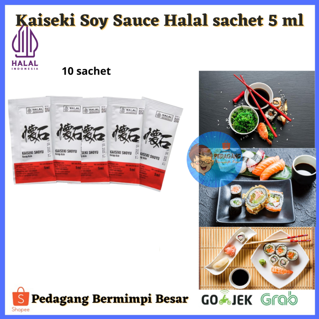 Jual Kaiseki Soy Sauce sachet isi 10 sachet / Soy Sauce Sachet Shoyu ...