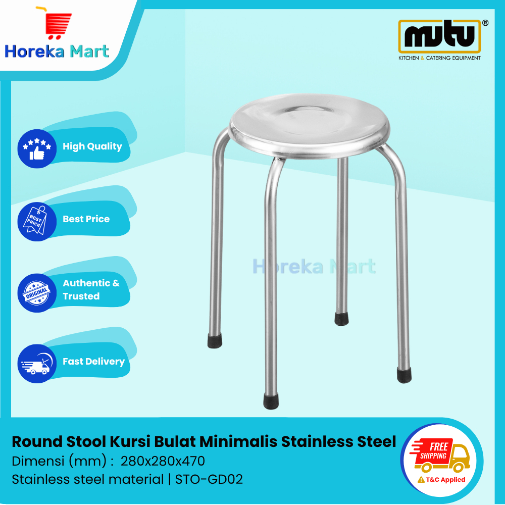 Jual Bangku Kursi Bakso Bulat Full Stainless STO-GD Series MUTU ...