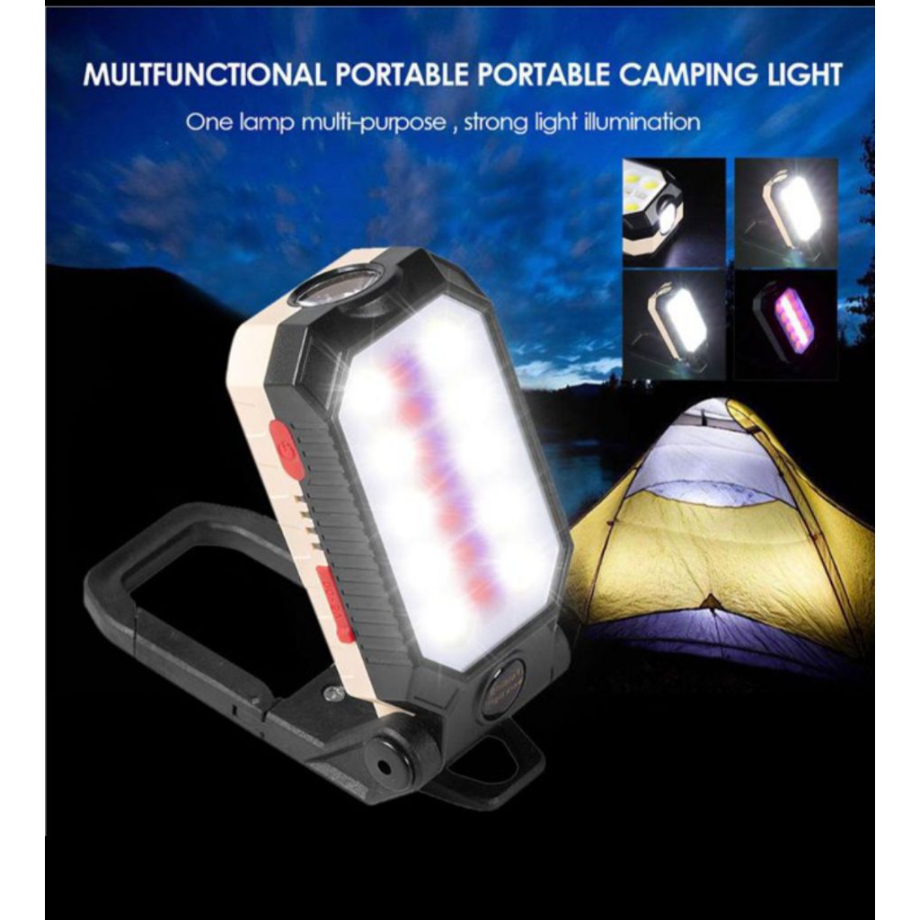 Jual Lampu senter camping emergency LED portable magnet COB 2000 lumens ...