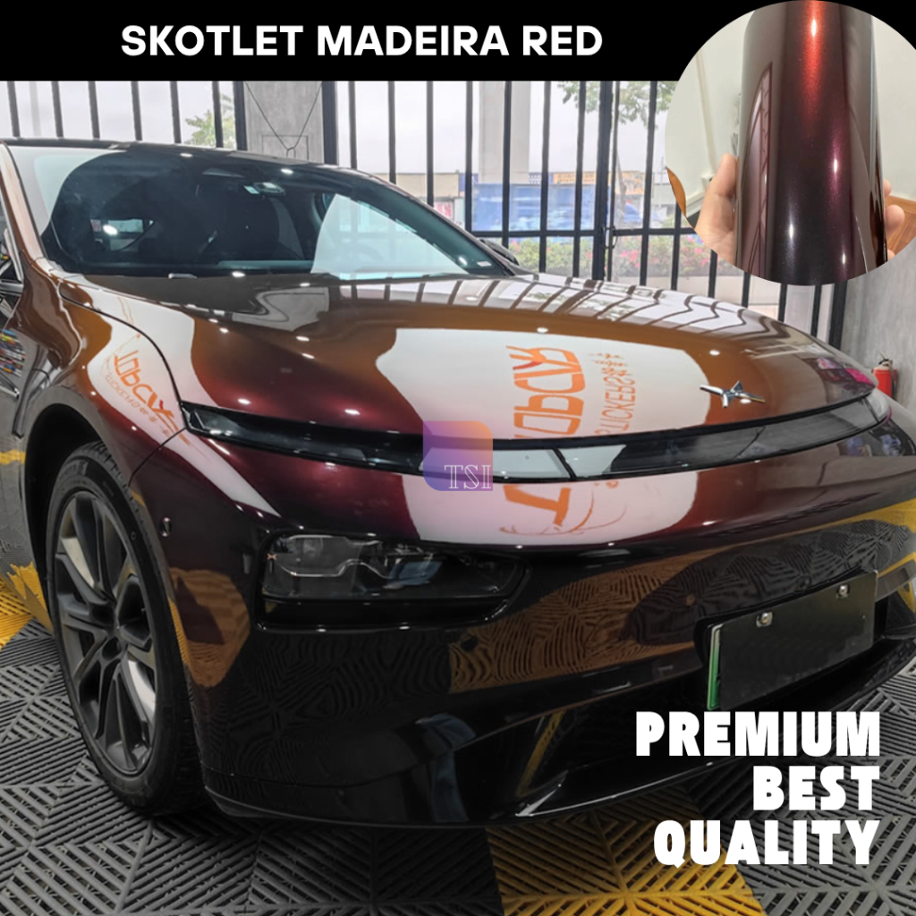 Jual Stiker Skotlet Madeira Red Chameleon Moonlight Red PET Hitam ...