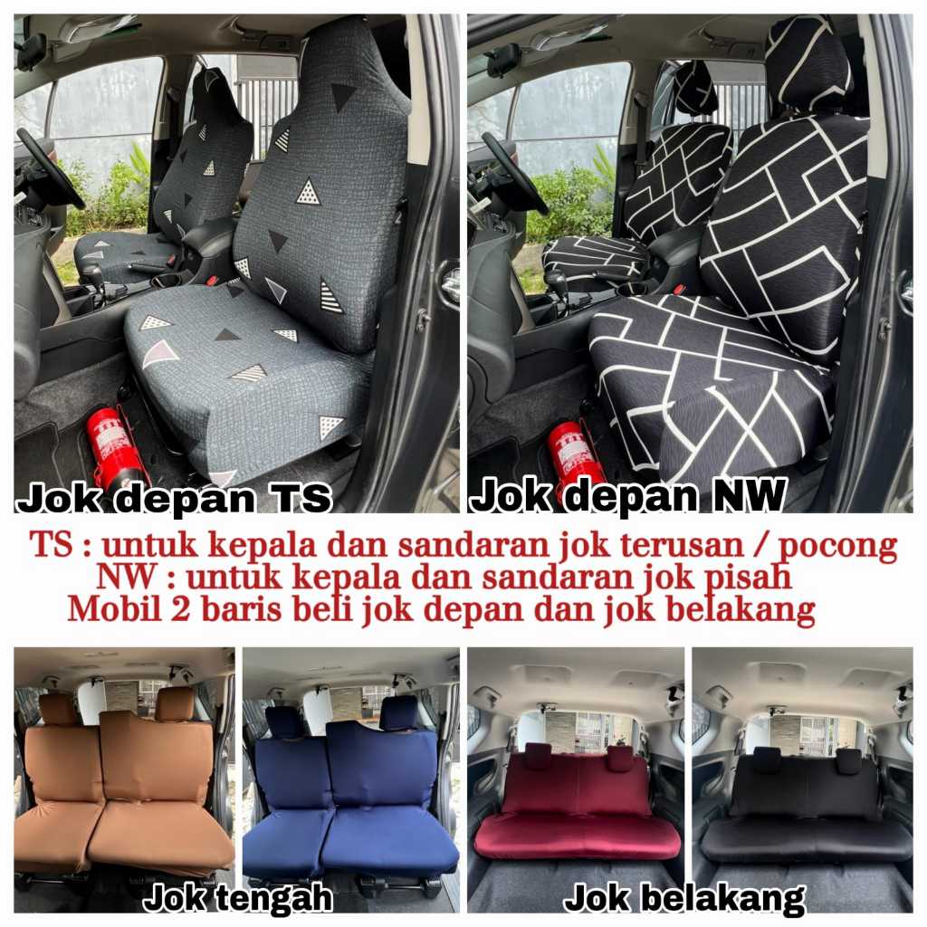 Jual Cover jok mobil headrest terpisah n terusan elastis HRV / BRV ...