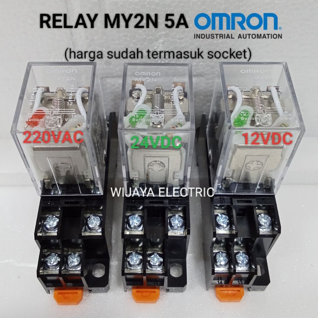 Jual relay my2 my2n my2n-j 12v 5a 8pin include socket | Shopee Indonesia