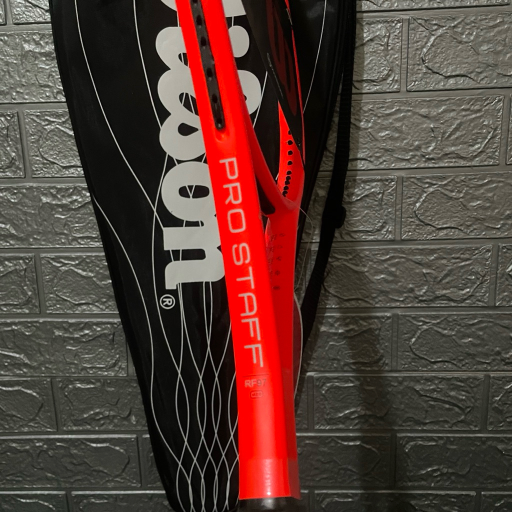 Jual Raket Tenis Lapangan Premium WILSON PROSTAFF RF 97 ORANGE + Senar ...
