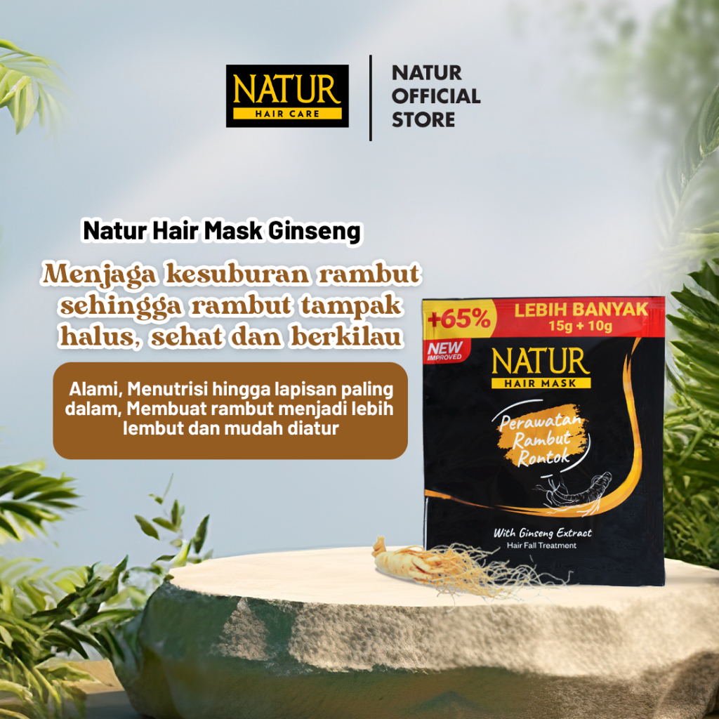 Jual Natur Hair Mask Ginseng - Masker Rambut Rontok / Anti Hair Fall ...