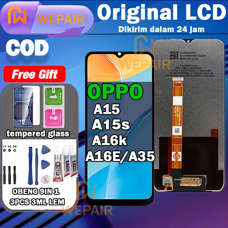 Jual LCD oppo A15/A15s/A16k/A16e/A35/ Fullset Komplit ori asli WEPAIR ...