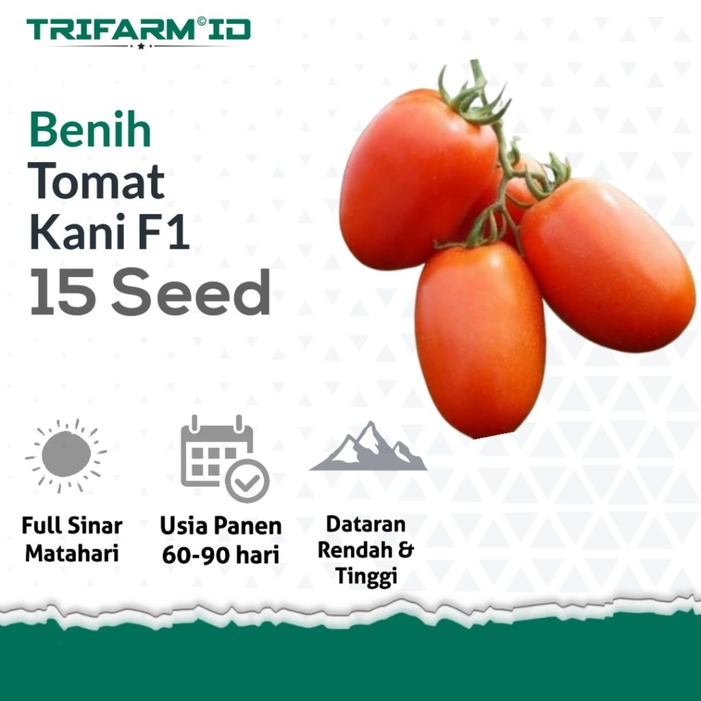 Jual TRIFARM 15 Biji Benih Tomat Kani F1 Repack Kemasan Sachet Kraft ...