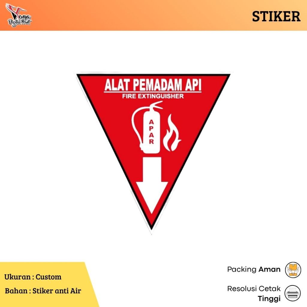 Jual Stiker Sign K3 Rambu Safety Segitiga APAR / Stiker Label Simbol ...