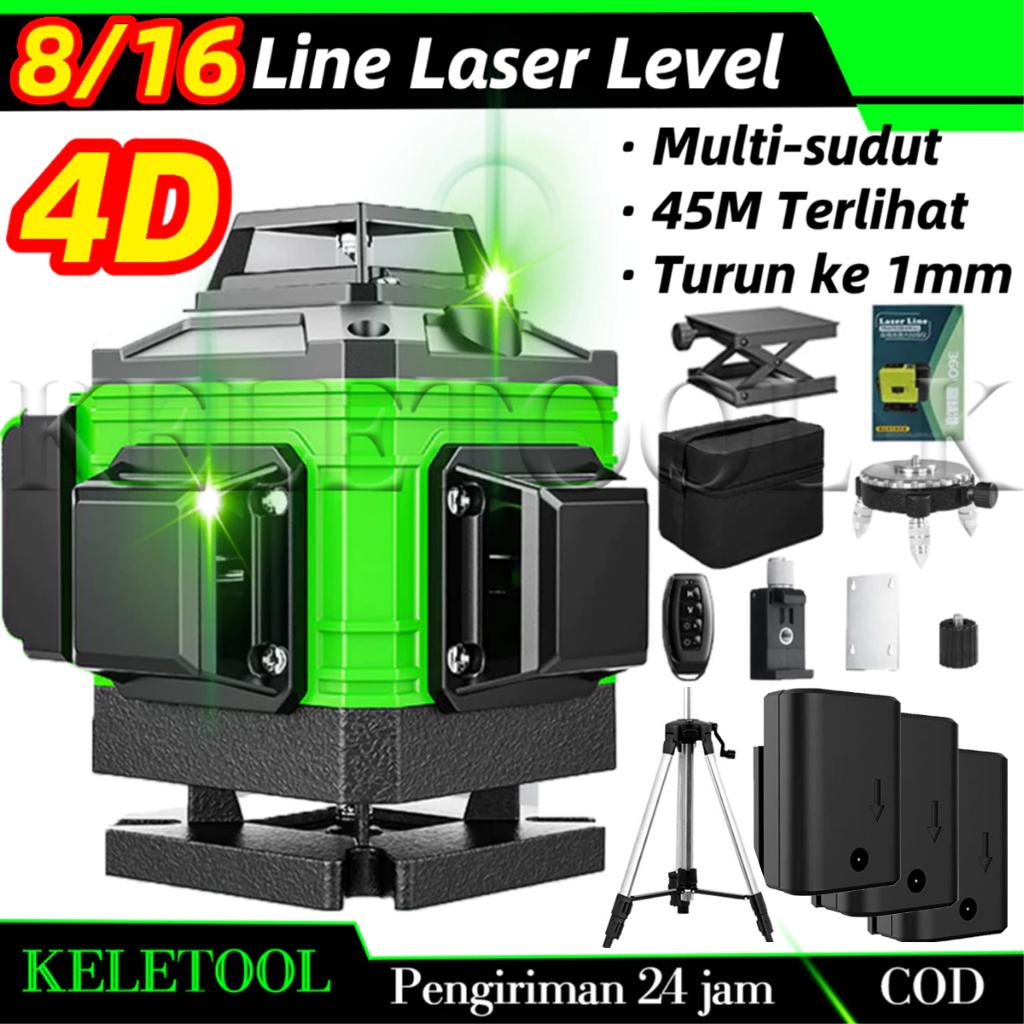 Jual Keletool Laser Level 16 Lines Mesin Self Leveling Laser Bangunan ...