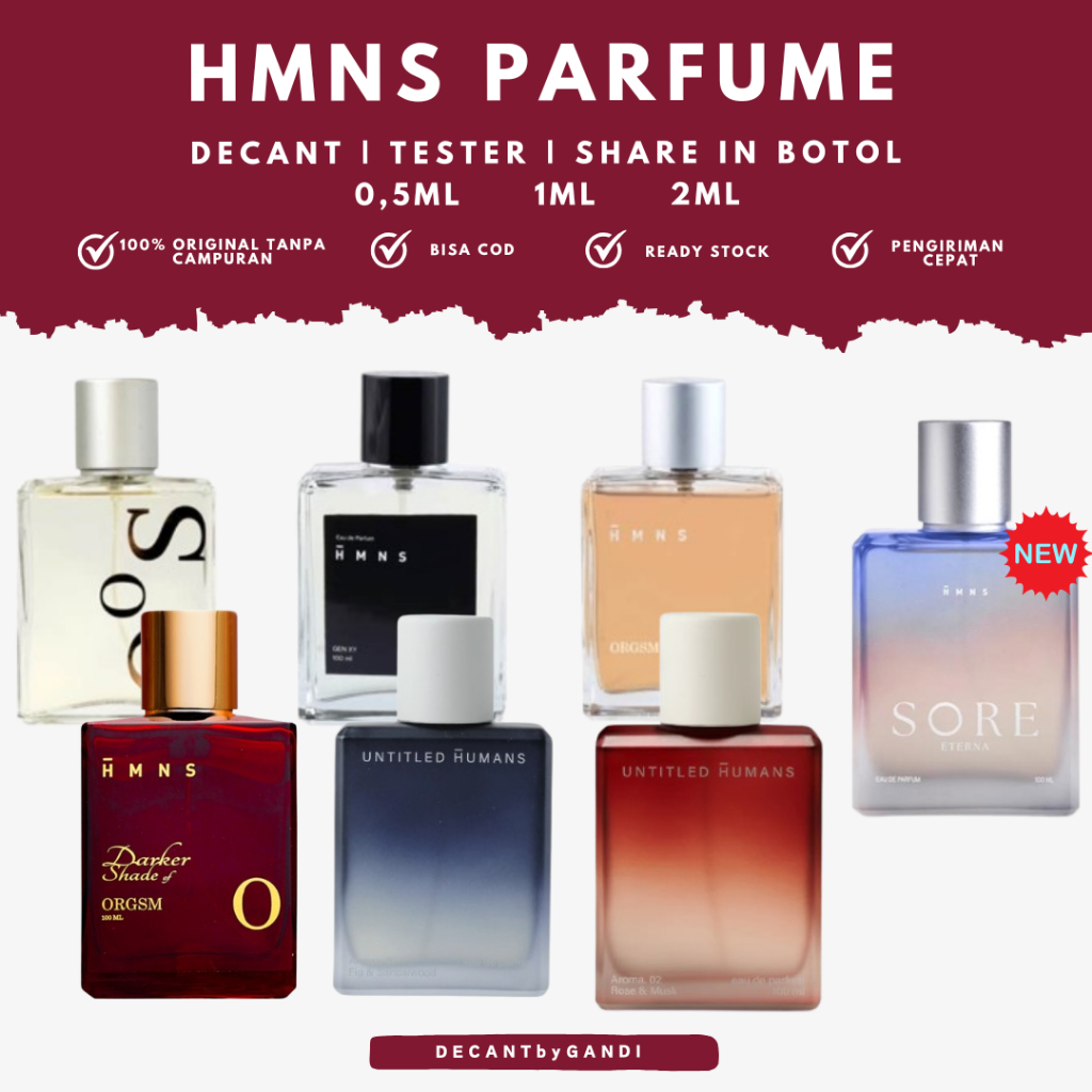 Jual DECANT SHARE PARFUM HMNS 0,5ML 1ML 2ML ORGASM HMNS EOS EON ...