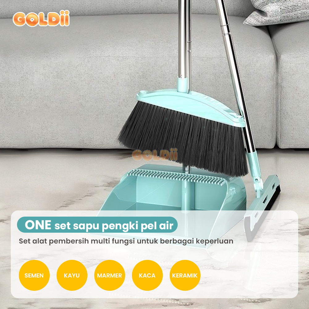 Jual NEW DEALS GOLDII - Set Sapu Pengki Pel Wiper Air 3in1 Alat ...