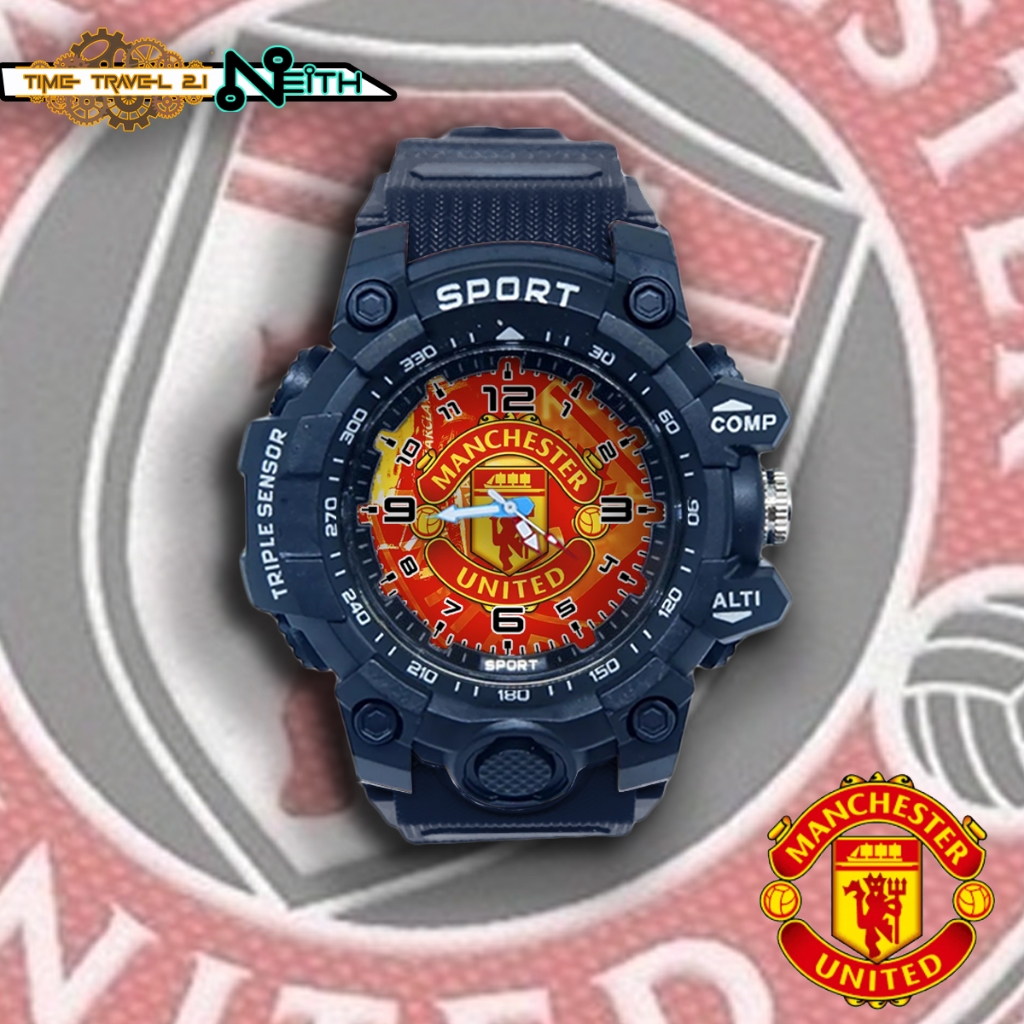 Jual Jam Tangan Anak Sport Manchester United F.C. Strap Ruber Sporty ...