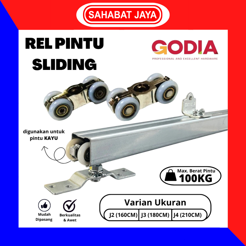 Jual GODIA REL PINTU SLIDING / REL GANTUNG / REL PINTU GESER GANTUNG J2 ...