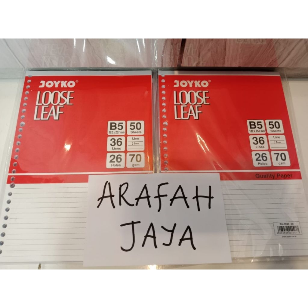 Jual Isi binder joyko 1 pack 50 lembar ukuran B5 Boxy | Shopee Indonesia