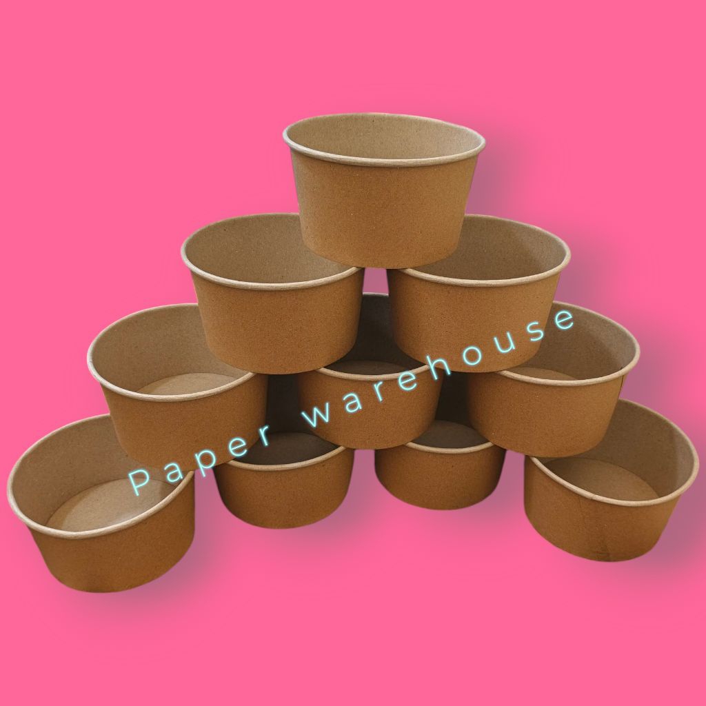 Jual [ISI 25PCS] KRAFT 650ML Indoku Paper Bowl Kraft Coklat Laminasi ...