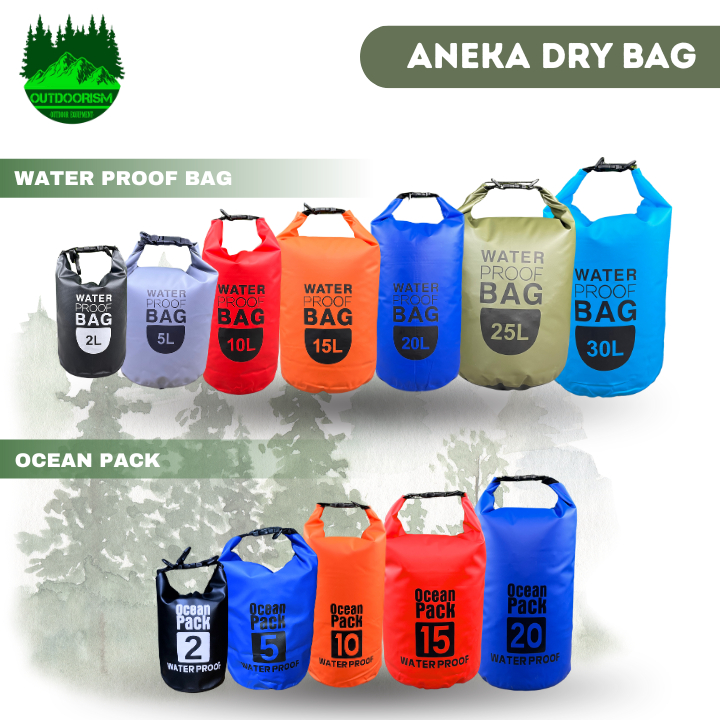 Jual ANEKA DRY BAG TAS RANSEL ANTI AIR WATERPROOF OCEAN PACK TAS PANCING RENANG 2L 5L 10L 15L ...