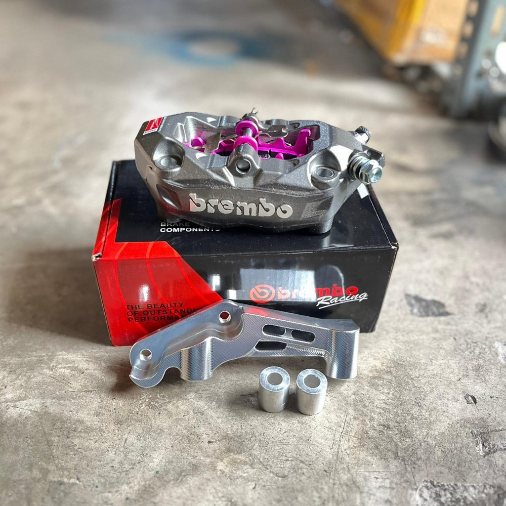 Jual KaKaliper 4 Piston Brembo M3 M432 Grey Pitch 100 Monoblock M432 Import Berkualitas | Shopee ...