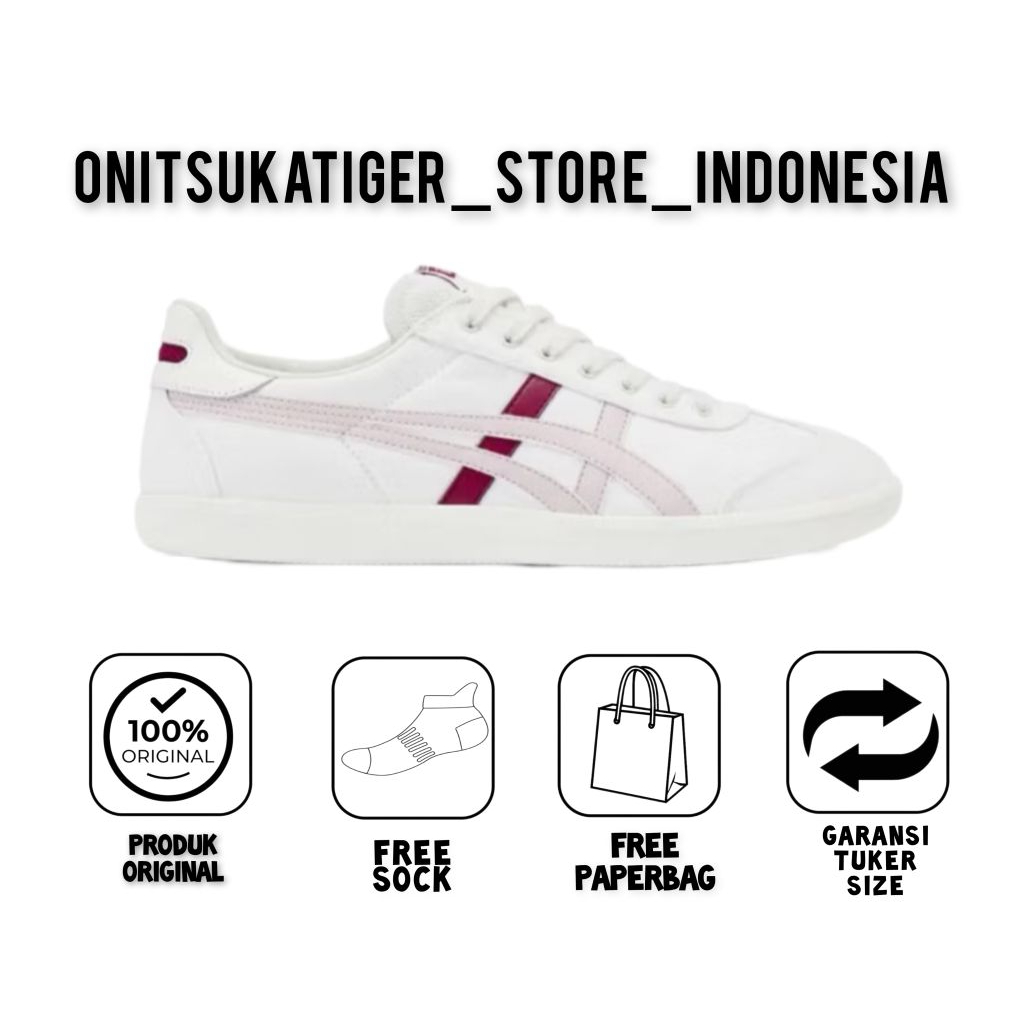 Jual 0nitsuka tiger mexico 66 Tokuten White rose red original free ...