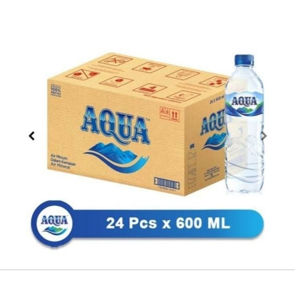 Jual AQUA Botol 600 MIL ISI 24 PCS | Shopee Indonesia