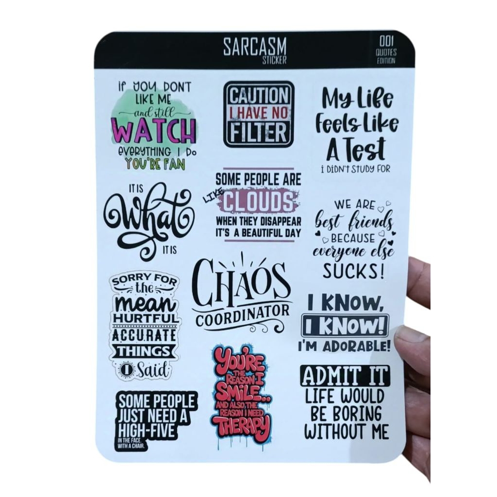 Jual Sticker Quotes Tema Sarkas | Shopee Indonesia