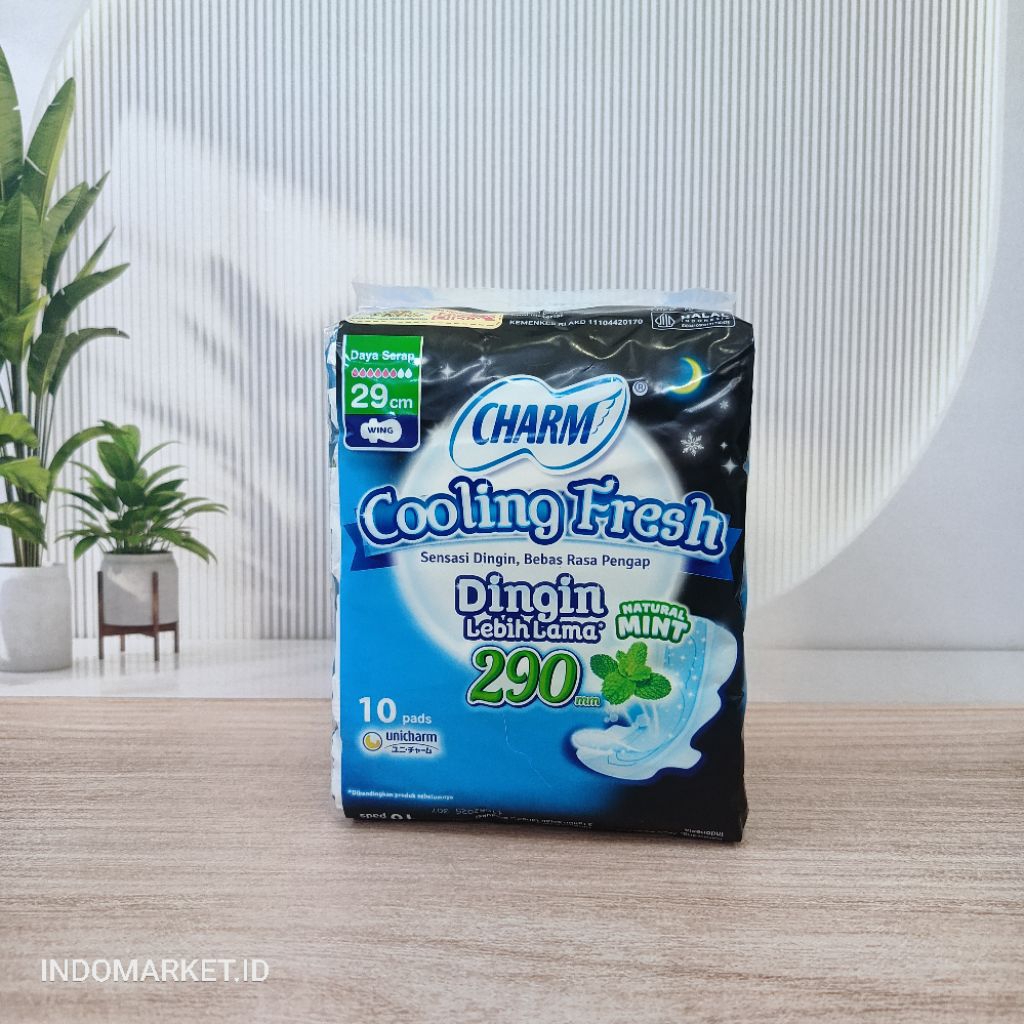 Jual Charm pembalut cooling fresh 29cm 10pads | Shopee Indonesia