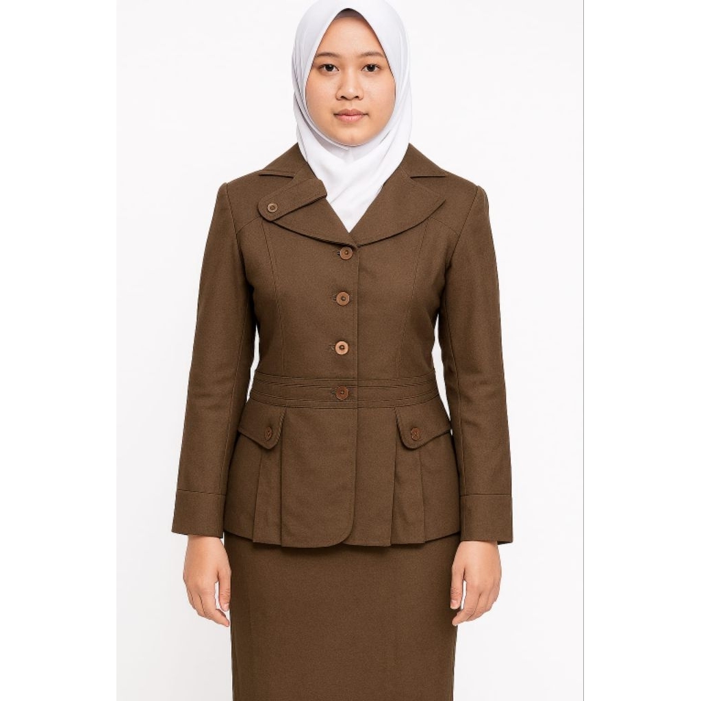 Jual Baju Dinas Pemda Tua PNS Wanita Model Junkis Size S-5L Setelan Rok Span | Shopee Indonesia