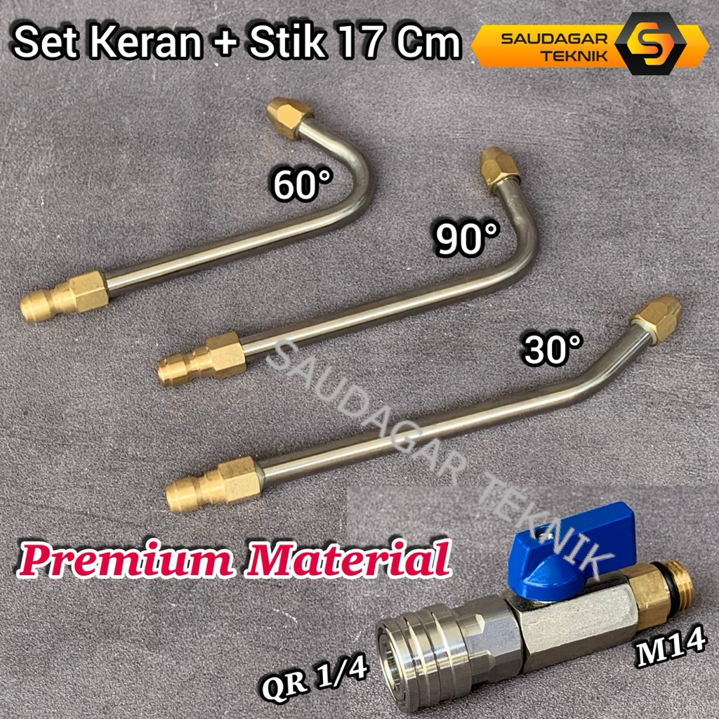 Jual Keran + Stik Nozzle Quick Release Cuci AC Kolong Mobil Sto Keran ...