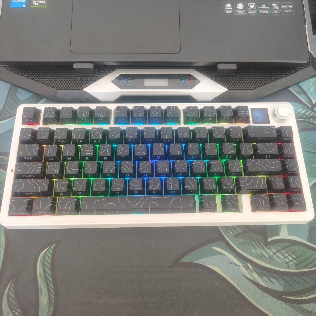 Jual Keycaps Side Print Black Topography Topo Topographic Hitam 75% ...