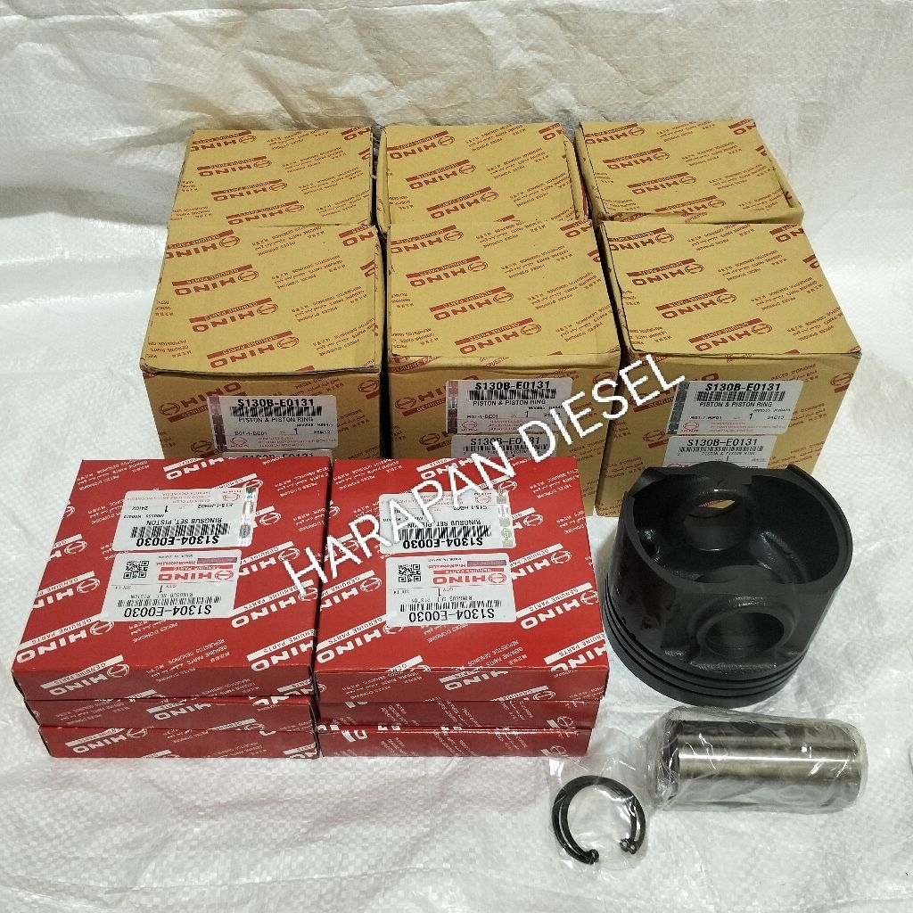 Jual PISTON S130B-E0131 PISTON + RING JO8E FM280JD EURO 4 ASLI HINO 500 ...