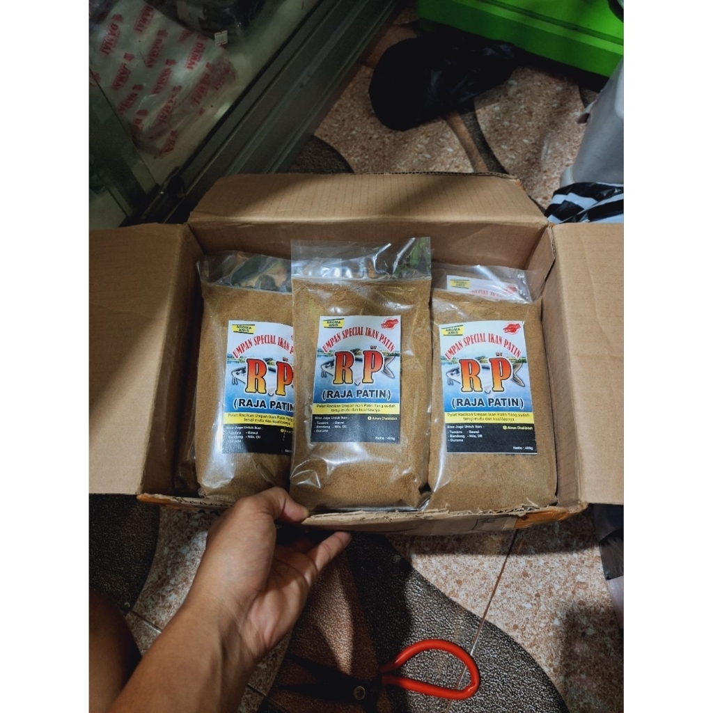 Jual pelet raja patin original produk, pelet ikan, pelet halus, pelet ...