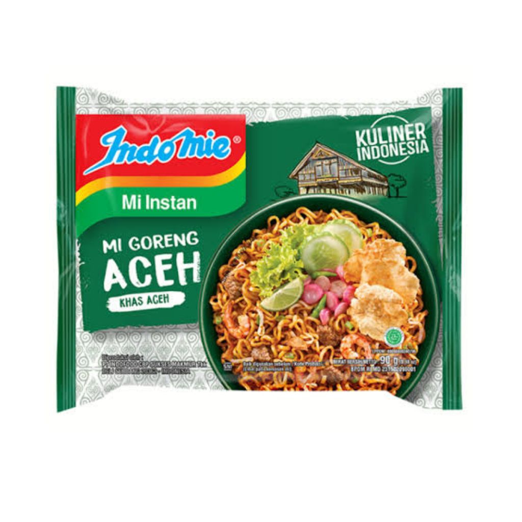 Jual Indomie Mie Instan Mi Goreng Aceh 90 gram | Shopee Indonesia