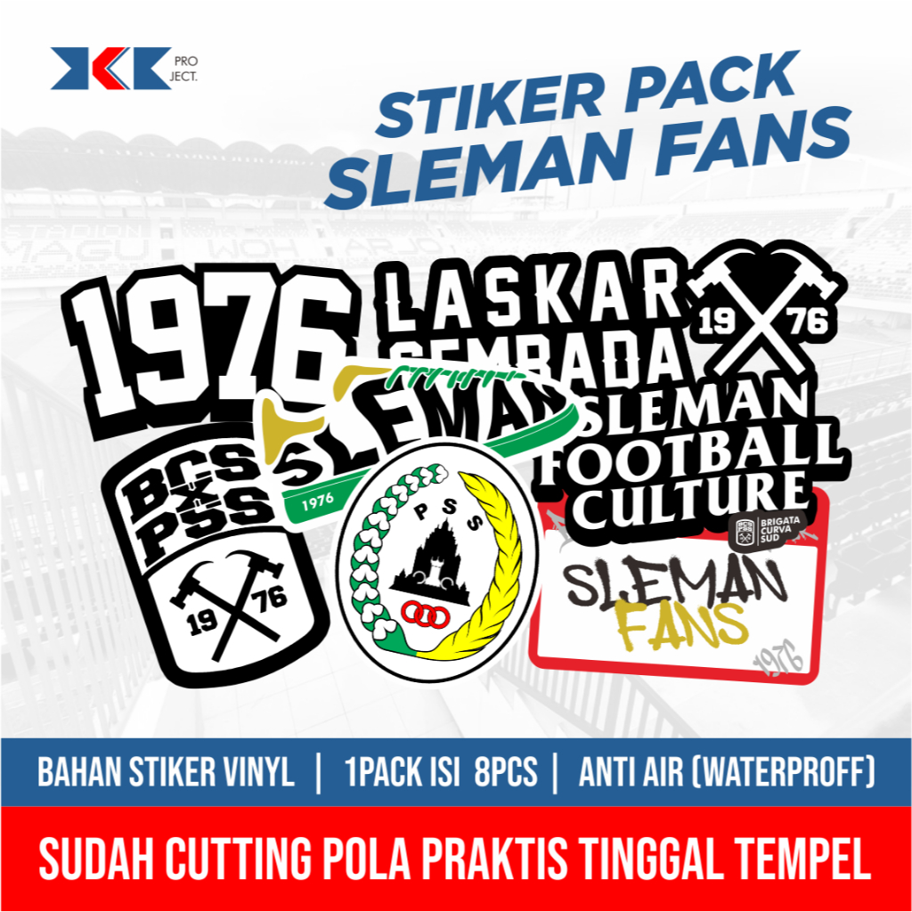 Jual STIKER PACK SLEMAN FANS / STICKER FOOTBAL CASUAL / STIKER HELM ...