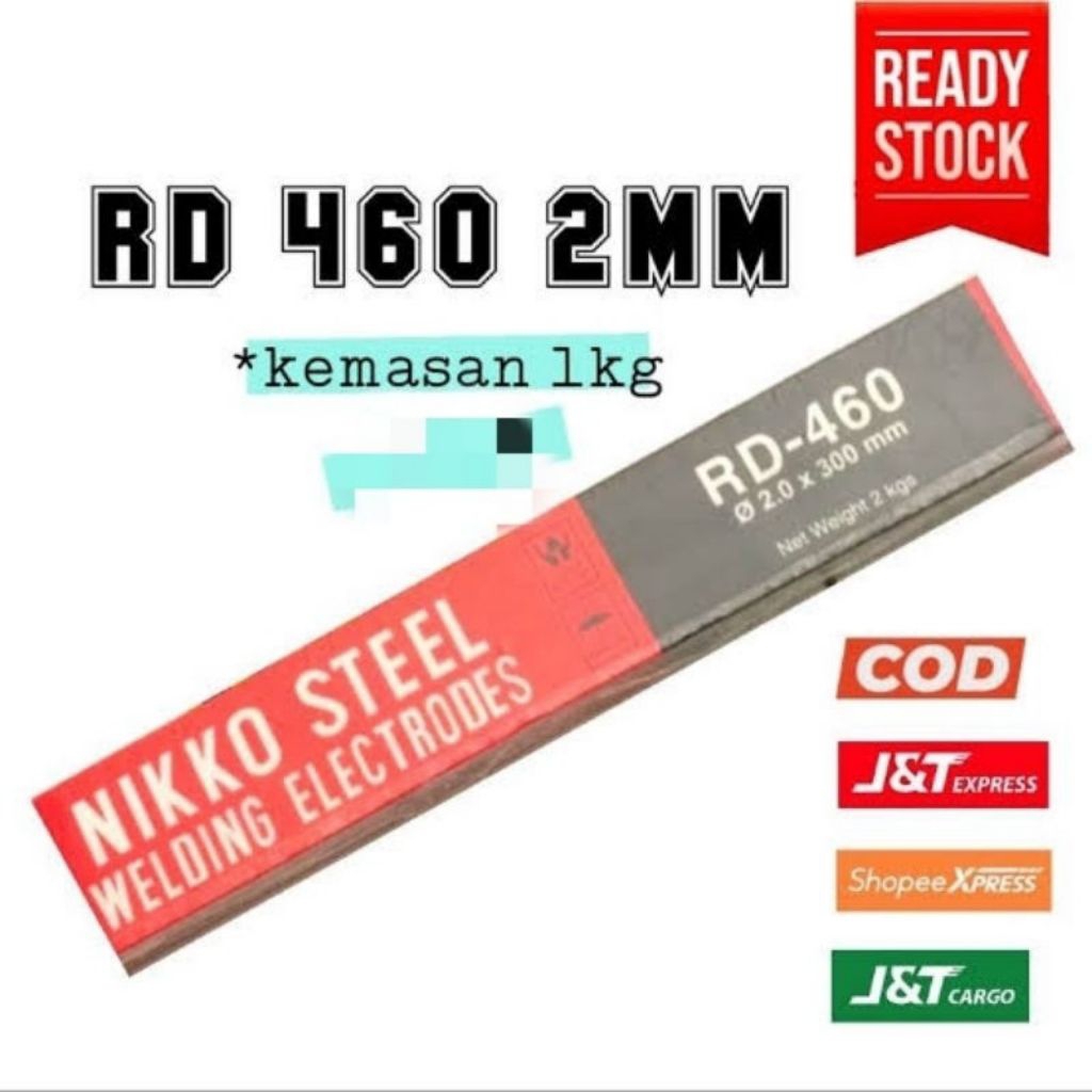 Jual PAKAN LAS NIKKO STEEL RD-460 2.0x300mm / KAWAT LAS NIKKO STEEL 2mm ...