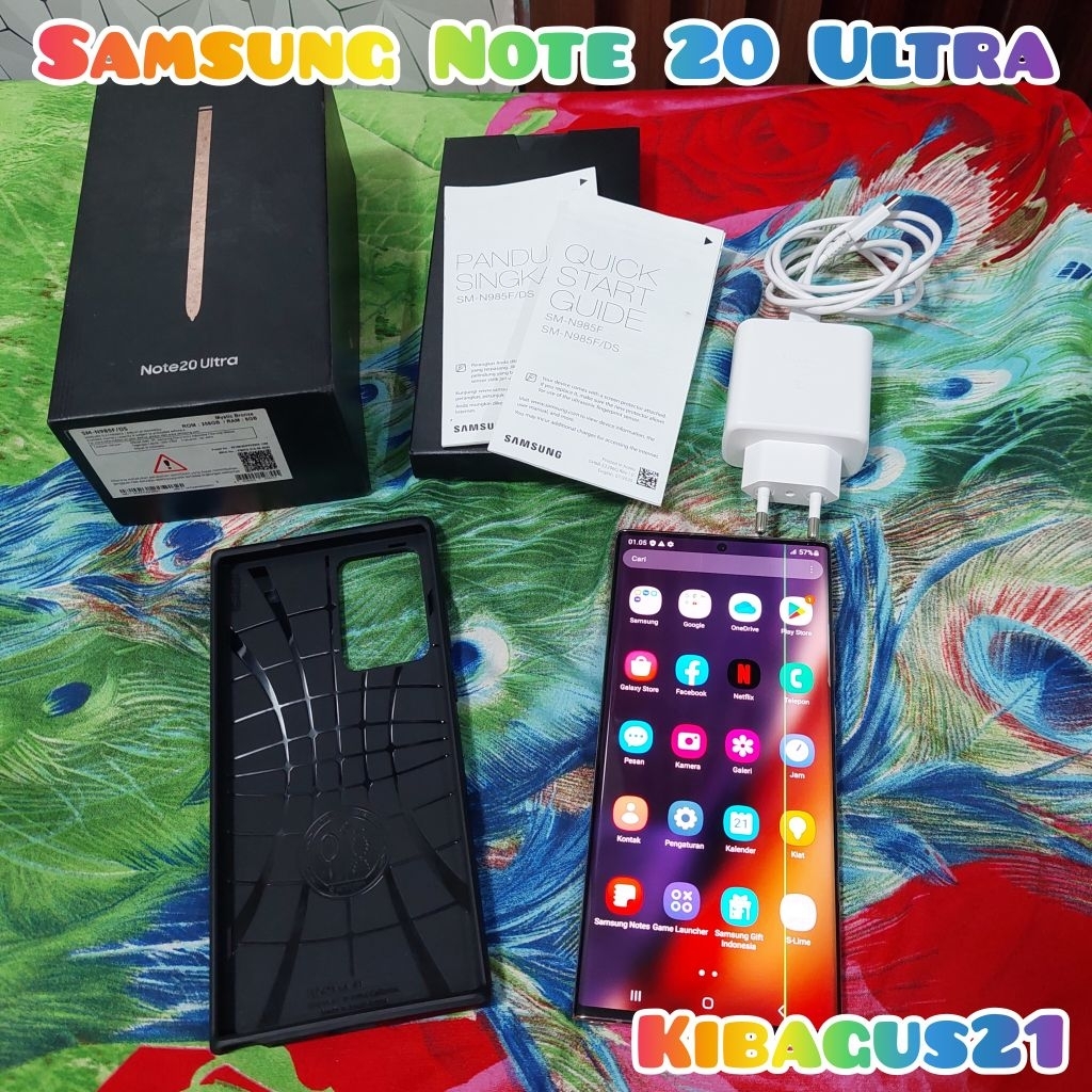 Jual Samsung Note 20 Ultra Fullset mulus imei tembus minus lcd garis murah | Shopee Indonesia