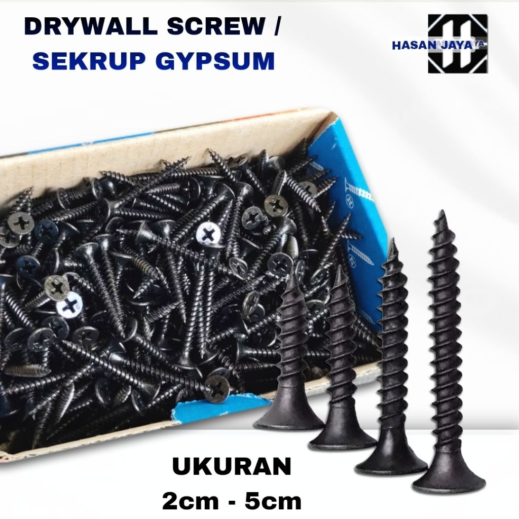 Jual [HARGA PER KOTAK] SEKRUP GYPSUM BAJA - BAUT SKRUP KAYU DRYWALL ...