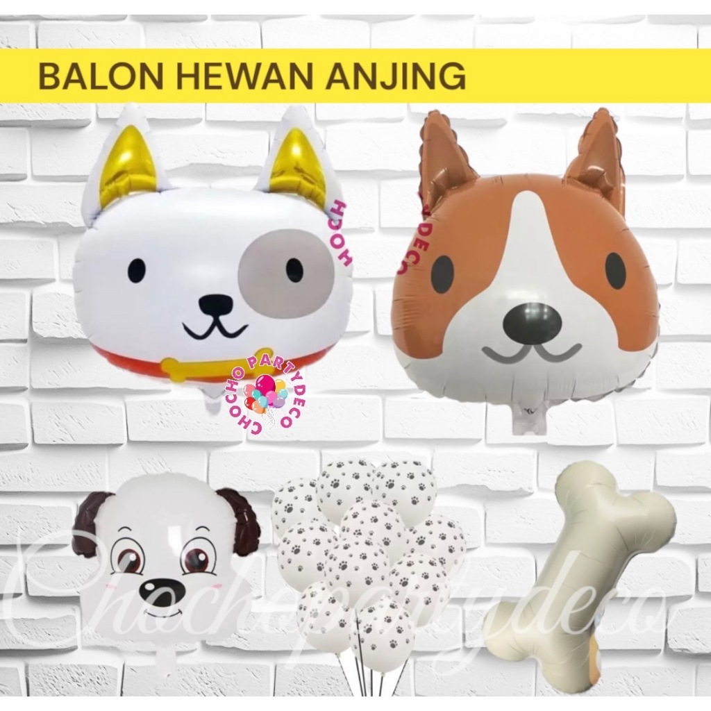 Jual Balon Hewan Anjing Dog Tulang Animal | Shopee Indonesia