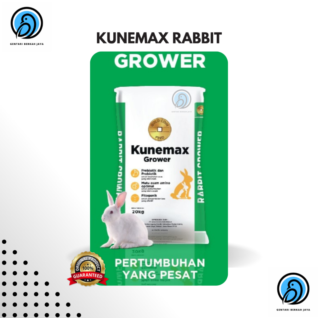 Jual [KARUNG] PAKAN KELINCI KUNEMAX GROWER 20 KG | Shopee Indonesia