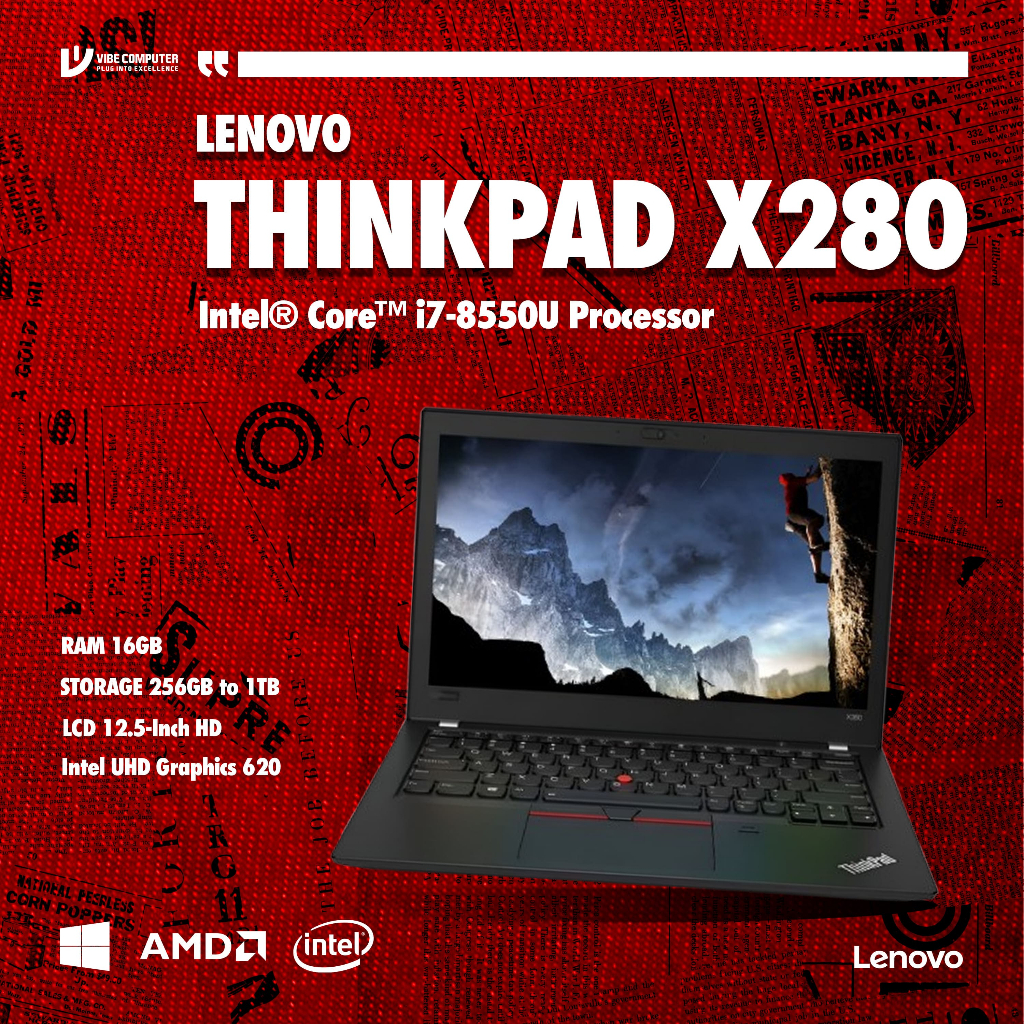 Jual Laptop Lenovo Thinkpad X280 Intel Core i7 GEN 8 RAM 16GB SSD 256GB ...