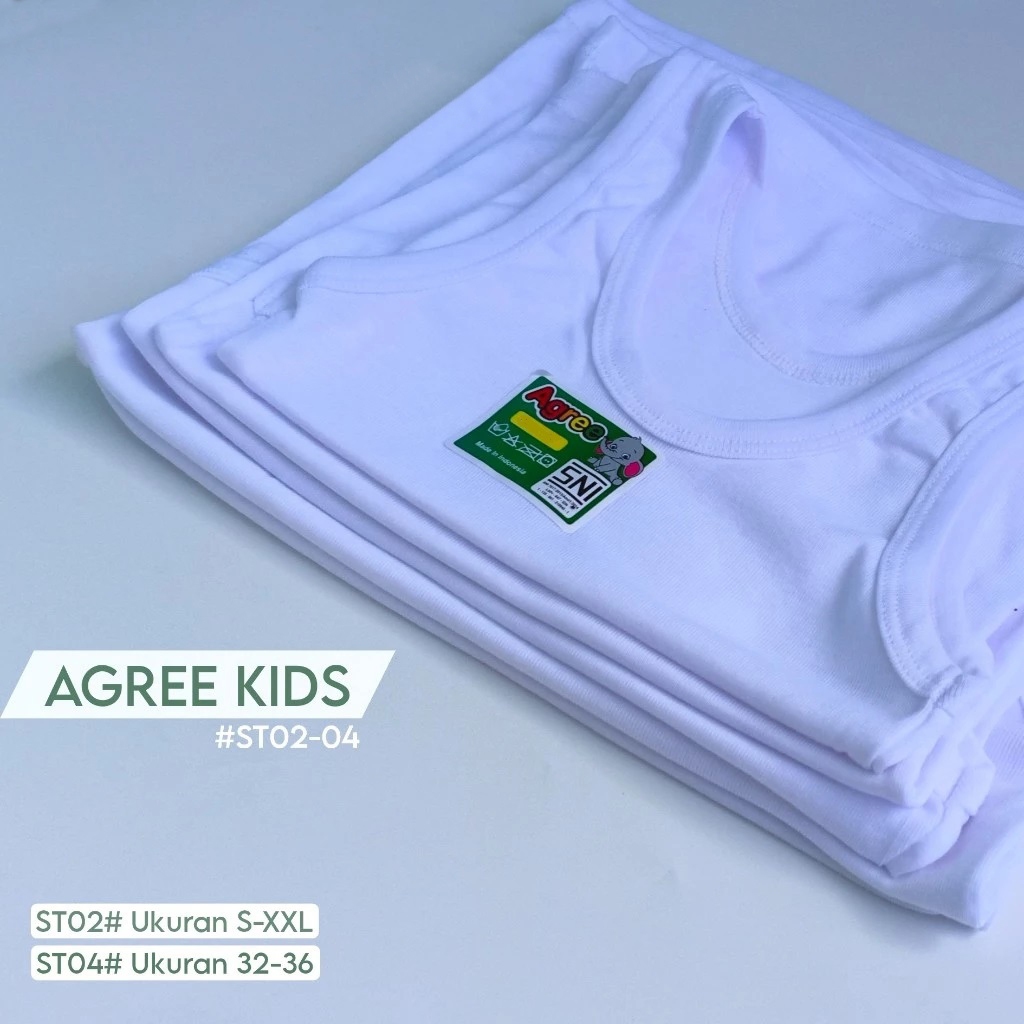 Jual ( 3pc ) Singlet Agree Kids ST 04 | Kaos Dalam Anak Singlet ...