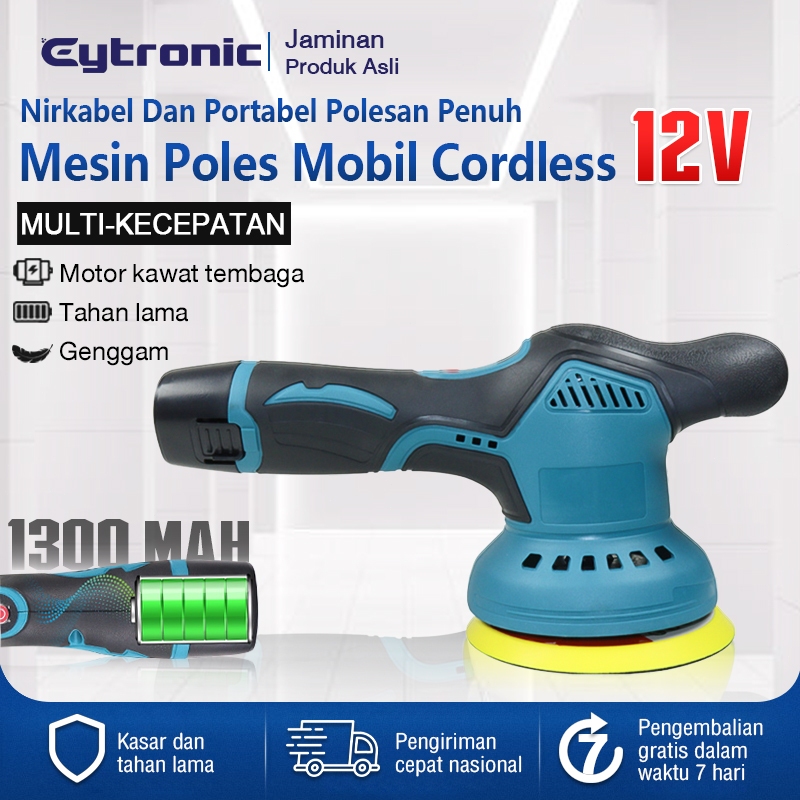 Jual ⚡READY STOCK⚡88V Mesin Poles 5" Polisher Machine Cordless Mesin Polisher Mesin Poles Mobil ...