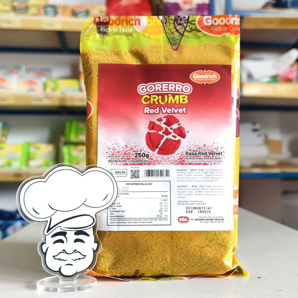 Jual Goodrich Red Velvet Crumble 250Gr / Remahan Biskuit Redvelvet ...